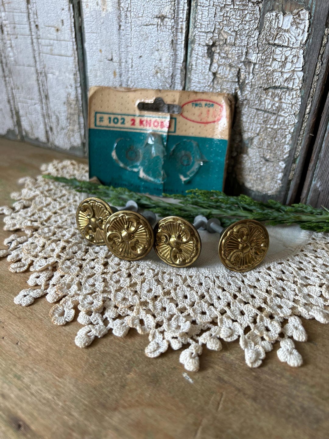 Vintage French Provincial Style Metal Drawer Knobs, Pulls, Antique Gold ...