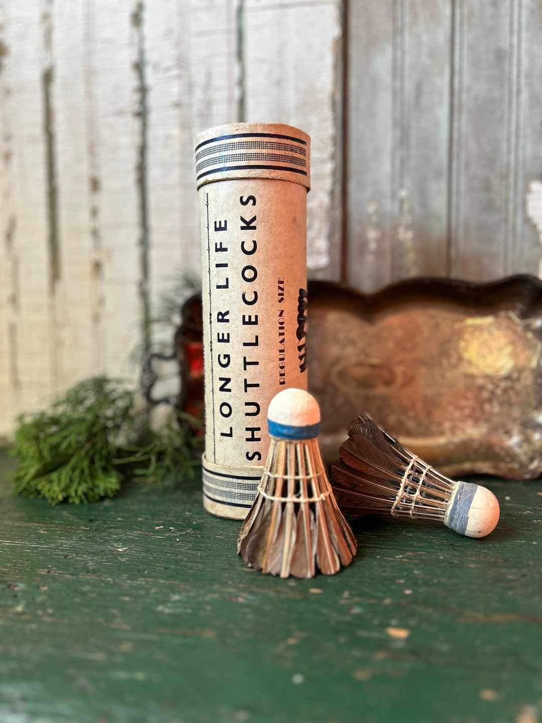 Antique Feather Shuttlecocks With Original Tube - Etsy