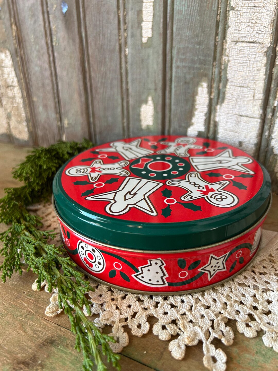 Vintage Gingerbread and Angel Tin, Christmas Cookie Gifting - Etsy
