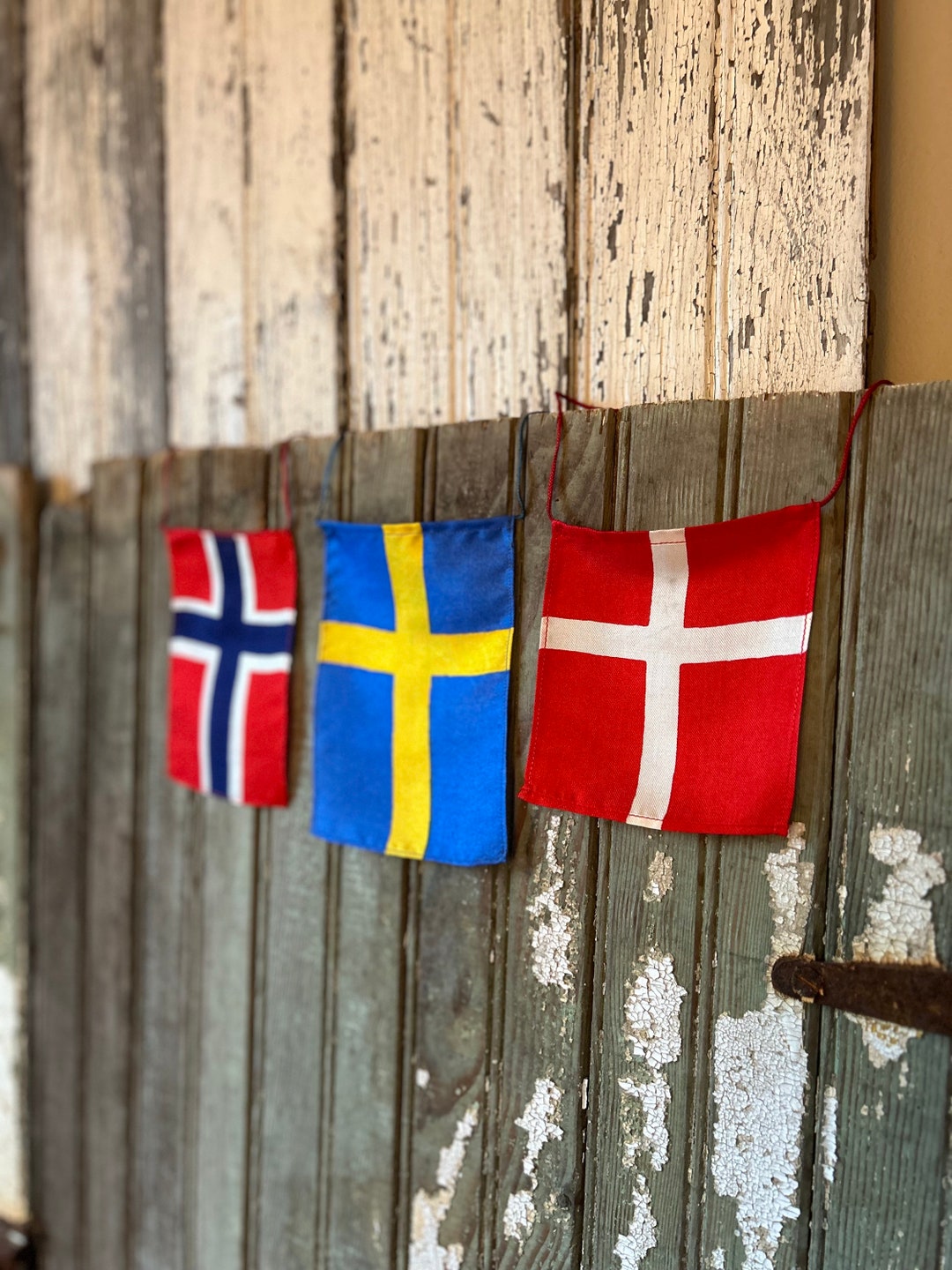 Vintage Silk Scandinavian Flags, Denmark, Sweden, Norway - Etsy