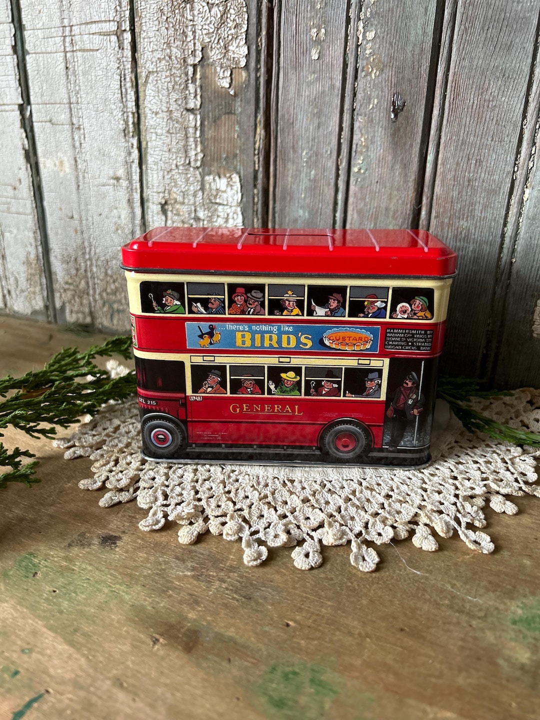 Vintage London Double Decker Bus, Tin Coin Bank, Made in England - Etsy