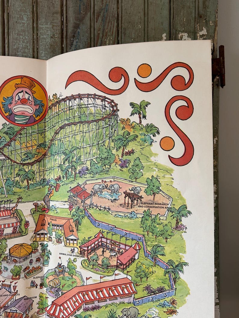Vintage Circus Souvenir Map Poster, Ringling and Barnum Bailey Circus ...