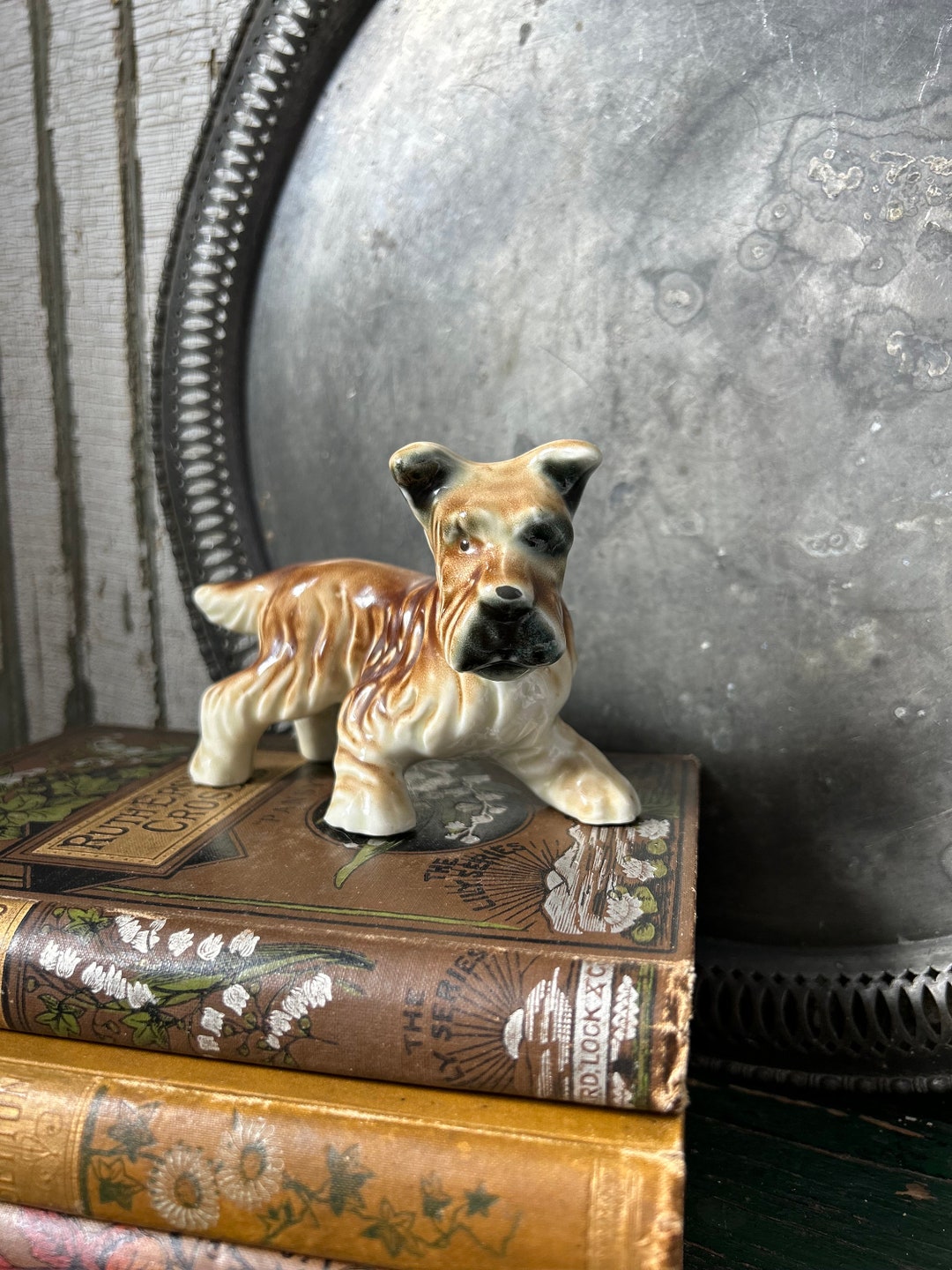 SCHNAUZER Dog, Ceramic Figurine, Japan, Vintage - Etsy
