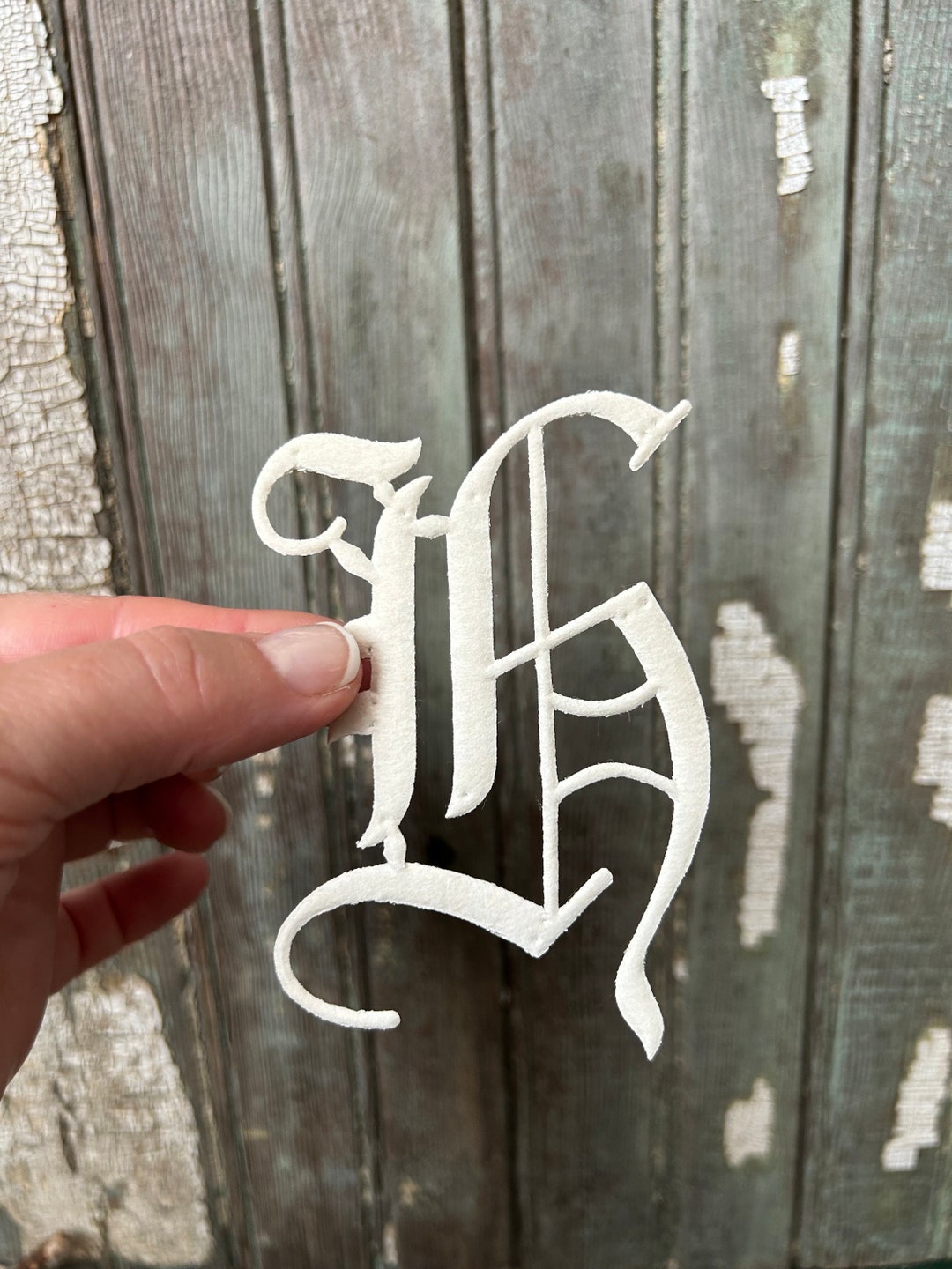 Antique Monogram H, Old English Font, Embroidery Forms by Tico - Etsy