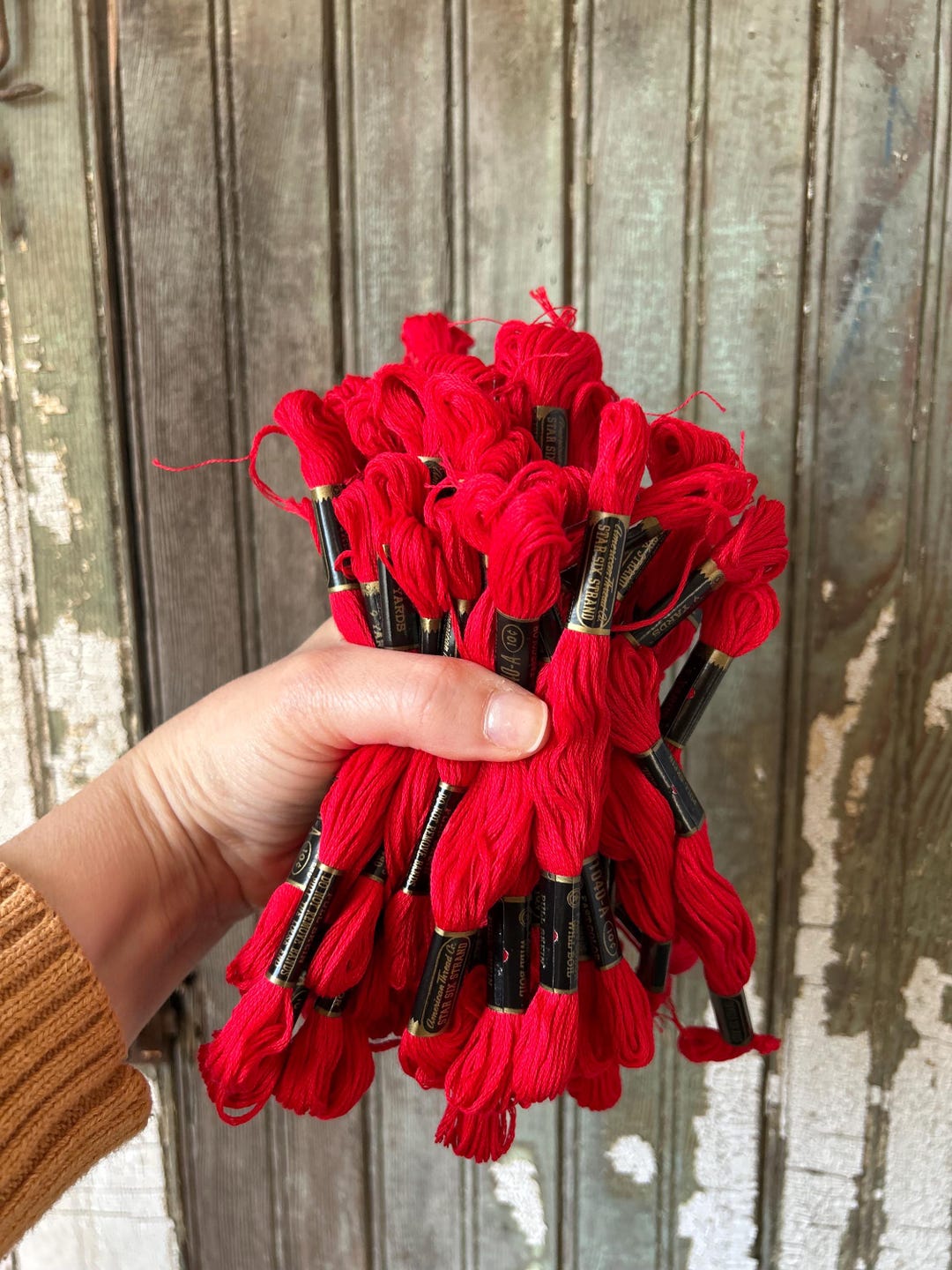 Lot of Bright Red Embroidery Floss, American Thread Co, Cotton - Etsy