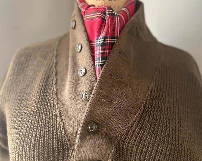 RESERVED for KT Only - Vintage Wool Sweater With Button up Neckline ...