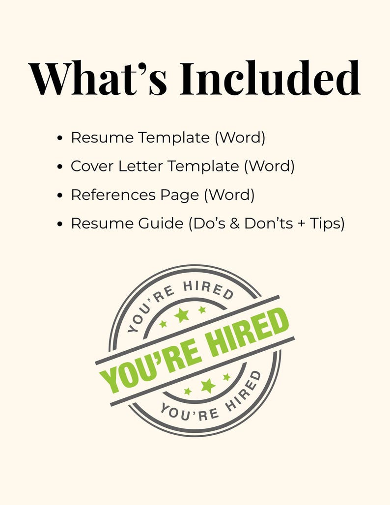 3-piece Resume Kit | Editable Word Templates | Resume, Cover Letter ...
