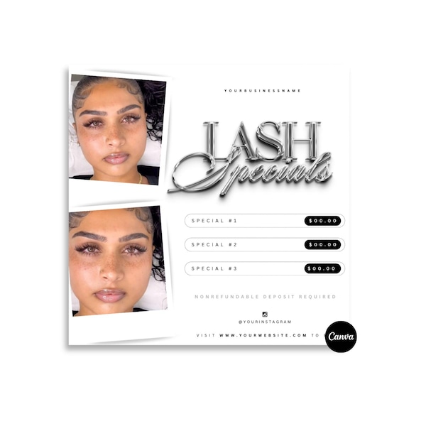 Lash Poster Templates - Etsy