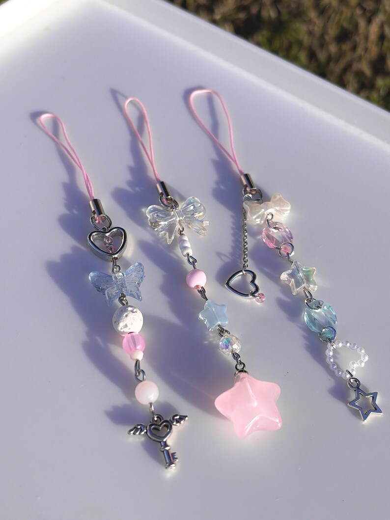 STARLIT SET | Cute Star Themed Trio Set Keychains Bestie Matching Pink ...