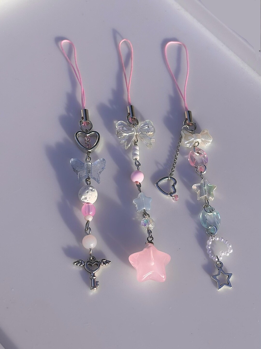 STARLIT SET | Cute Star Themed Trio Set Keychains Bestie Matching Pink ...
