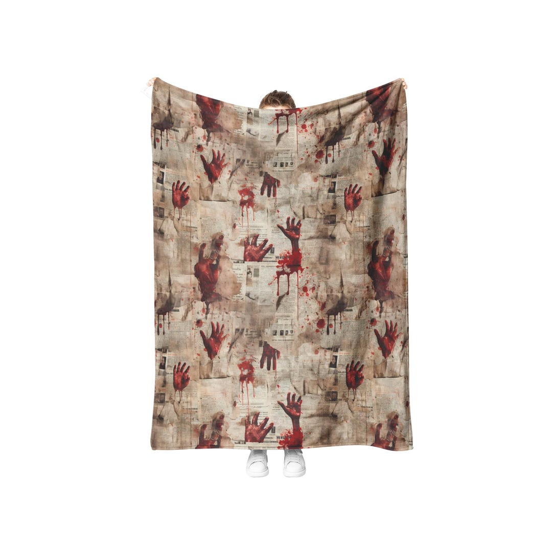 Bloody Handprint Blanket - Etsy