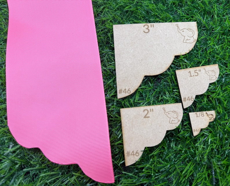 Edge Tracing Stencil 4-pack: DIY Bow Making, MDF Stencils (7/8-3IN ...