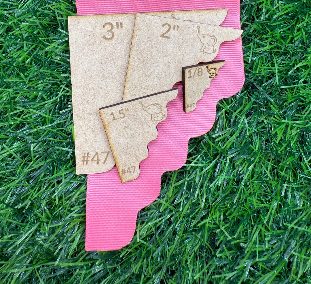 Edge Tracing Stencil 4-pack: DIY Bow Making, MDF Stencils (7/8-3IN ...