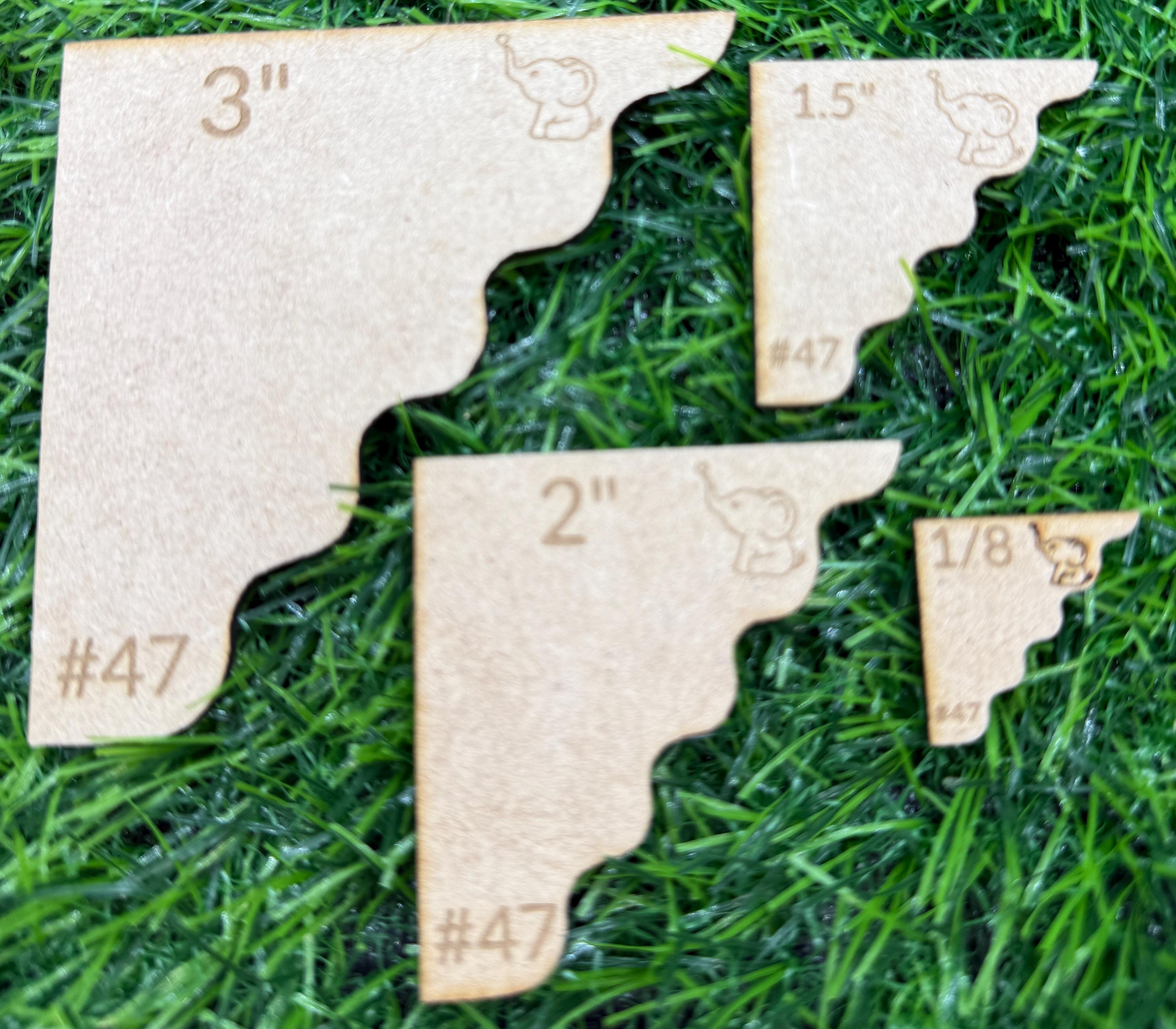 Edge Tracing Stencil 4-pack: DIY Bow Making, MDF Stencils (7/8-3IN ...