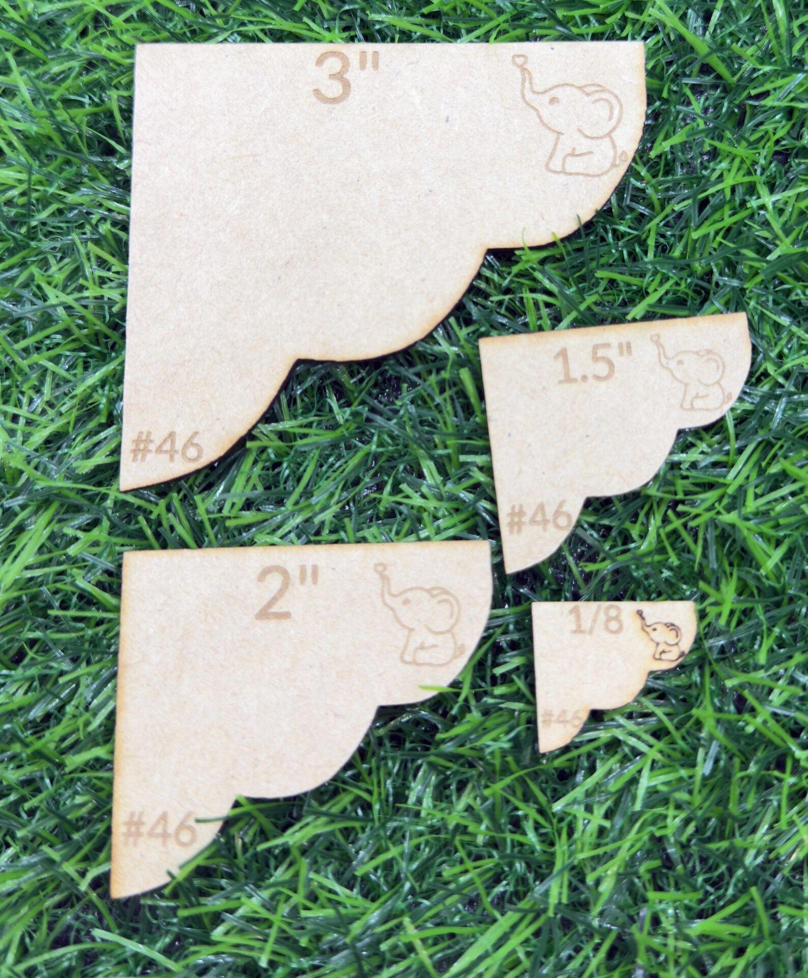 Edge Tracing Stencil 4-pack: DIY Bow Making, MDF Stencils (7/8-3IN ...