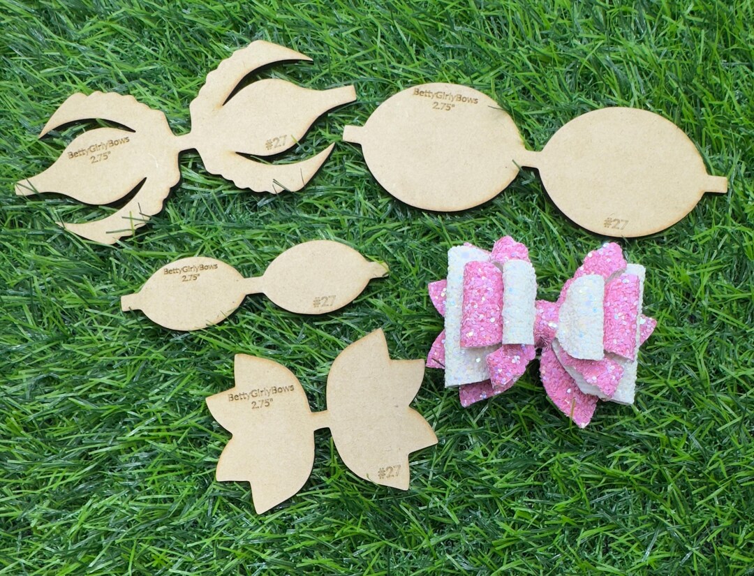 Hair Bow Wooden Stencil: Easy DIY Template (2.75 in Bows) - Etsy