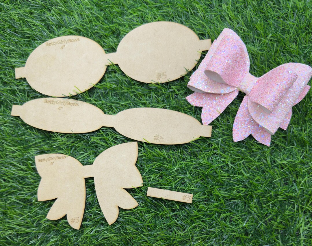 Hair Bow Wooden Stencil: Easy DIY Template (4 IN Bows - Etsy UK