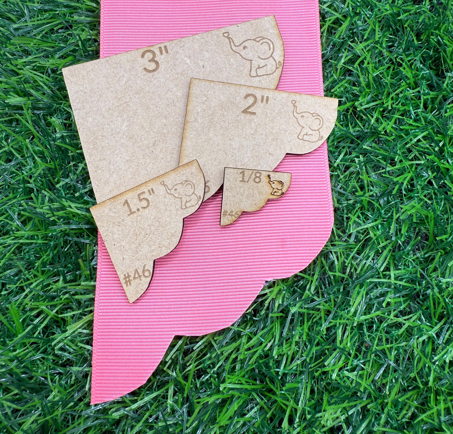 Edge Tracing Stencil 4-pack: DIY Bow Making, MDF Stencils (7/8-3IN ...