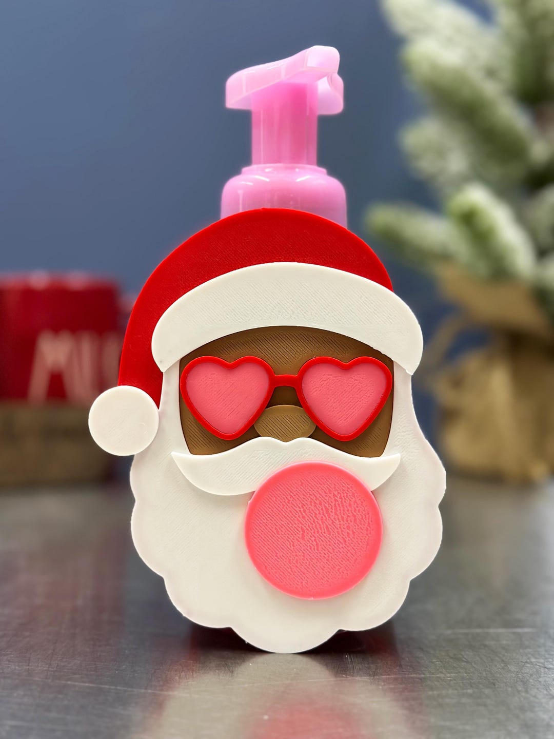 Santa Claus Bubblegum Soap Holder 3D Print File, Christmas Decor (STL ...