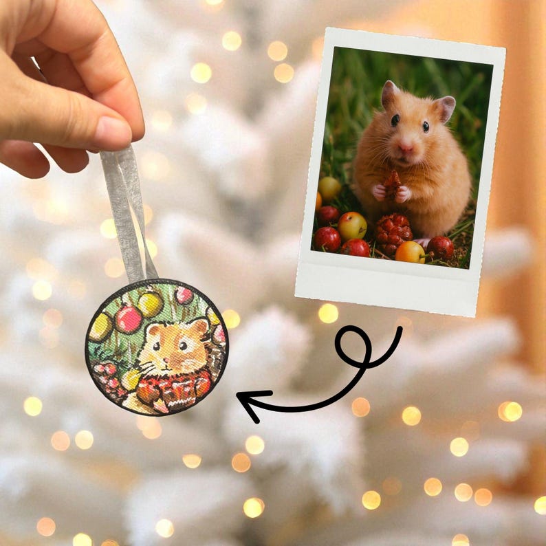 Hand-painted Pet Portrait Ornament, Personalized Christmas Keepsake - Etsy