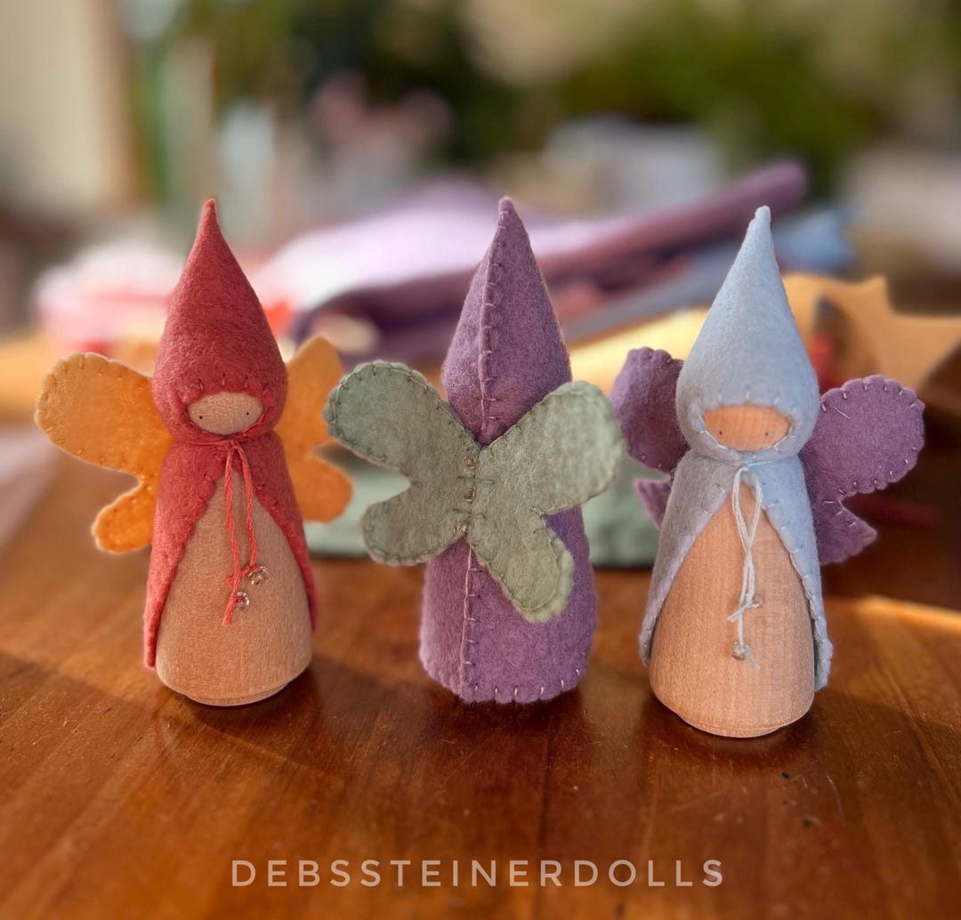 1 Fairy/ Pixie ,large Peg Fairy Dolls, Waldorf Steiner Toy, Small World ...
