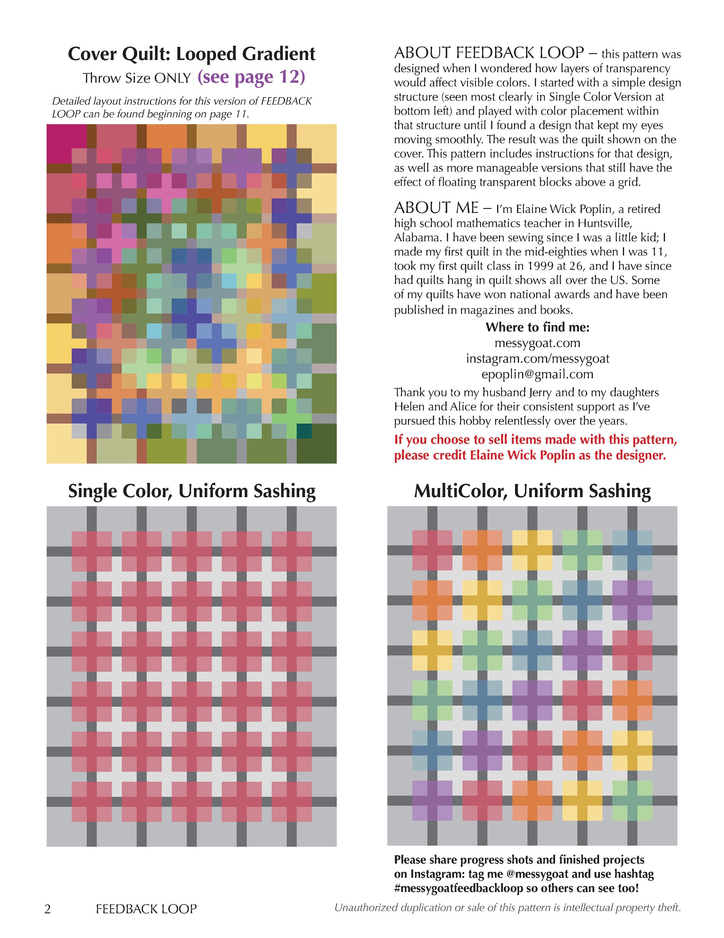 Feedback Loop Quilt Pattern - Etsy