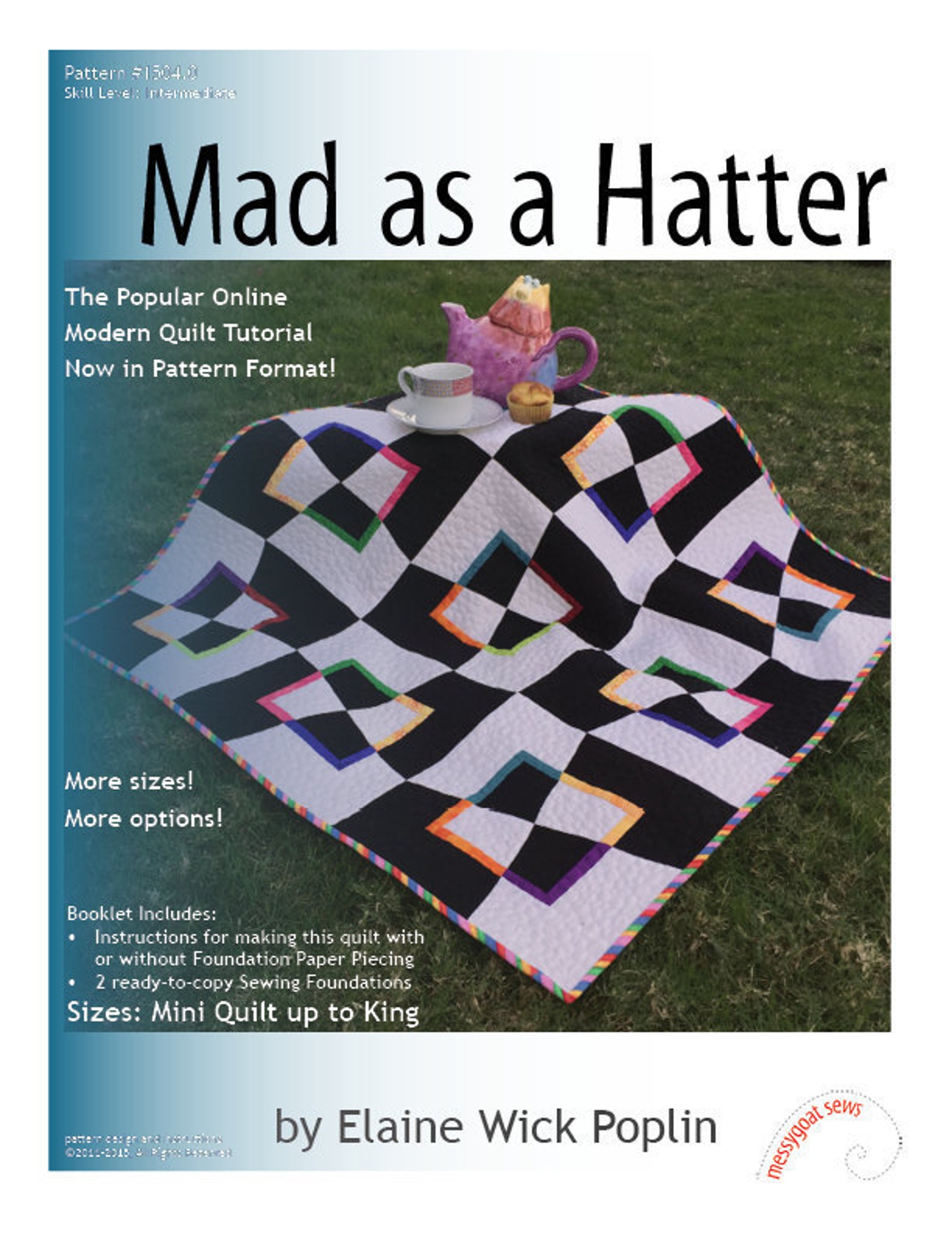 Mad as a Hatter Quilt Pattern (PDF Download) - Etsy