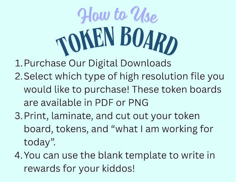 Printable Token Board | ABA Therapy Token Board | Behavior Chart for ...