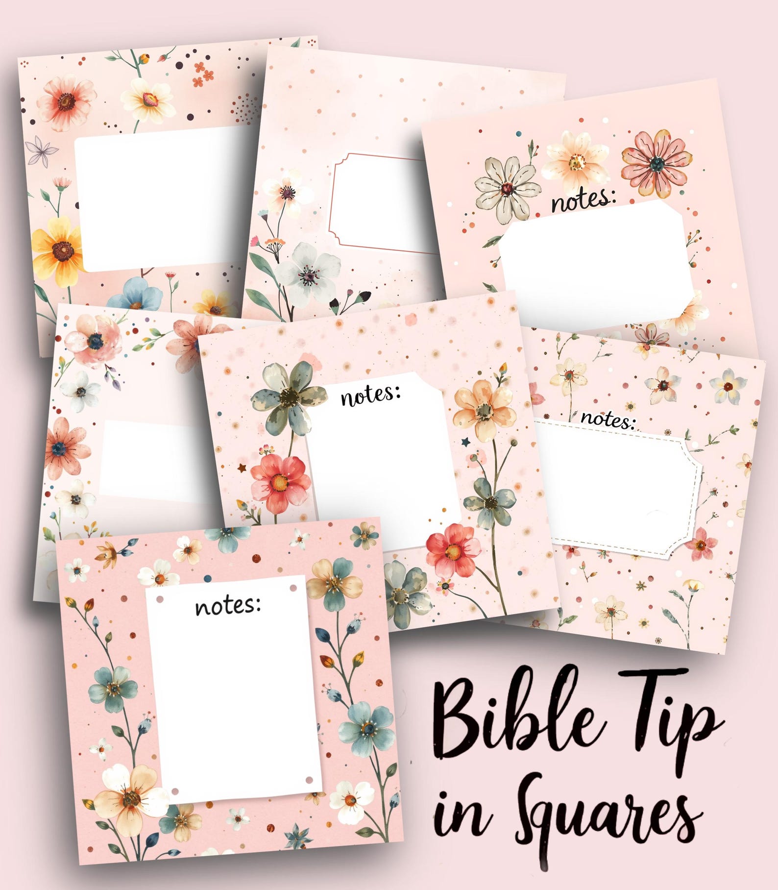 Bible Tip Ins Journaling Squares for Notes | Printable Papers Instant ...