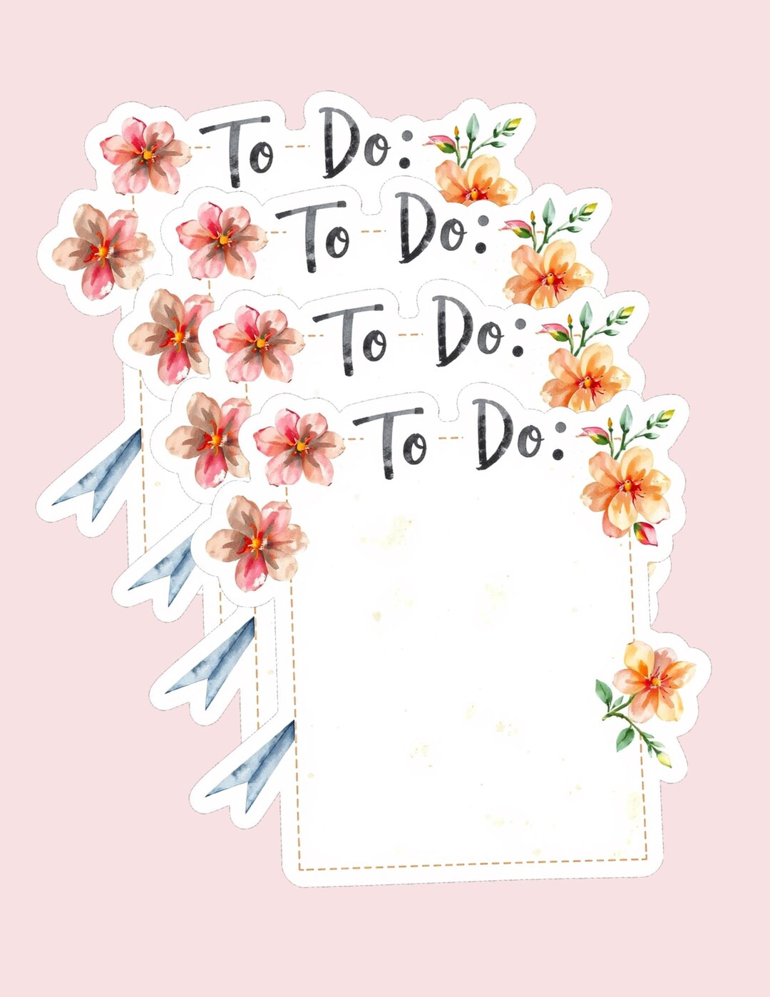 To Do Note Cards | Set of 15 Cards | Matte White Light Cardstock ...