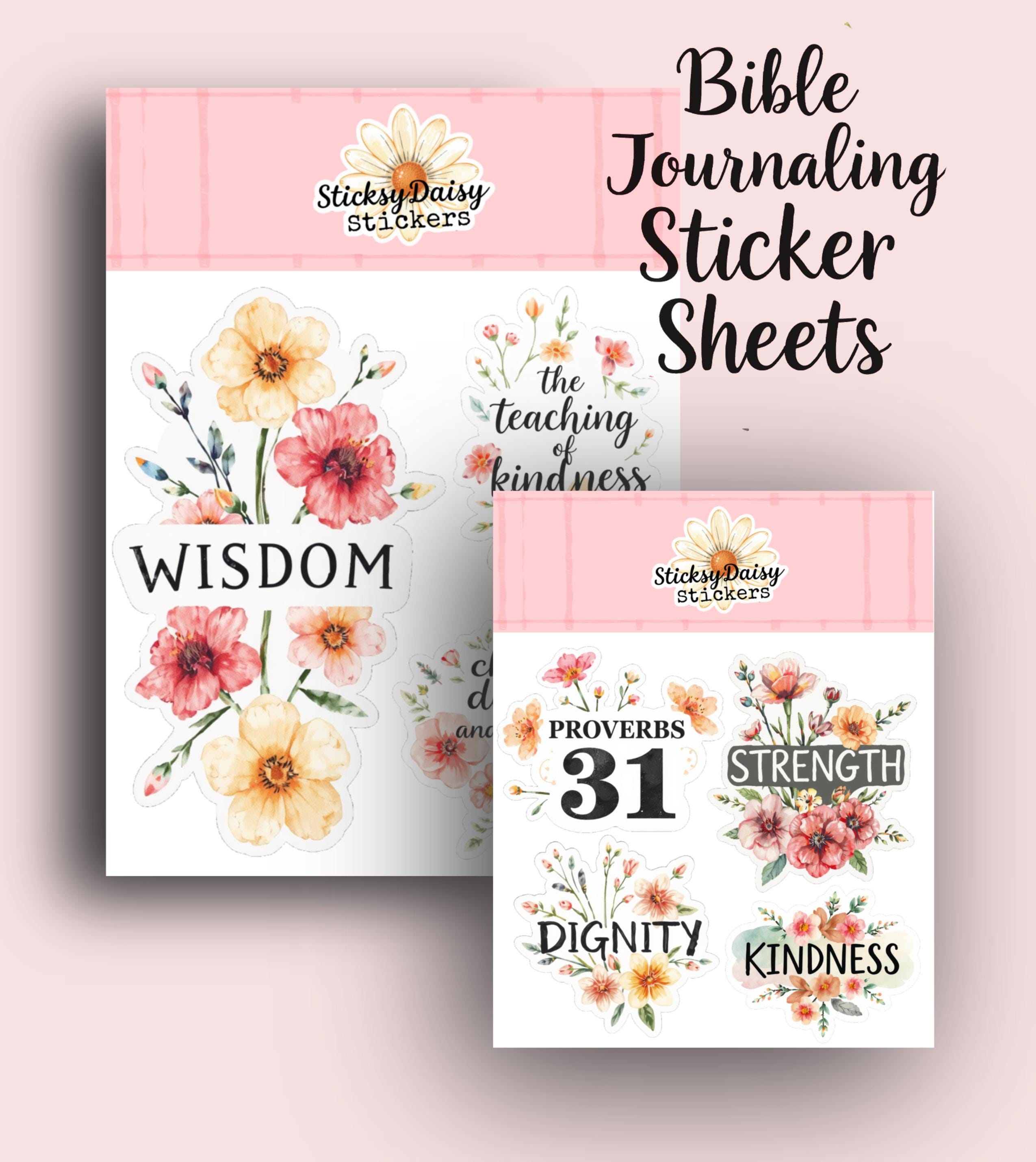 Proverbs 31 Christian Sticker Sheets | Faith Journaling Stickers - Etsy