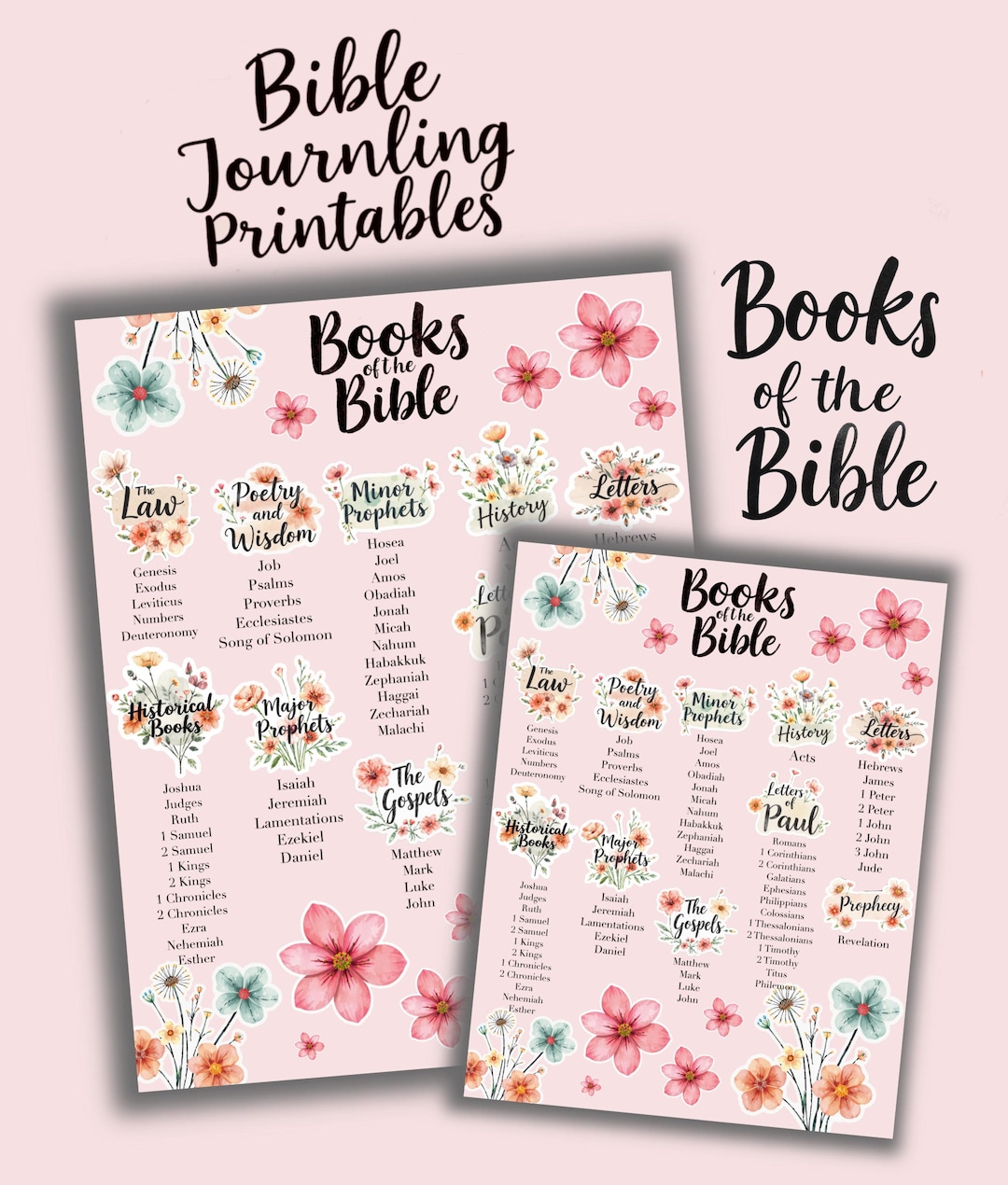 Bible Categories Books of the Bible Page Instant Download Printables - Etsy