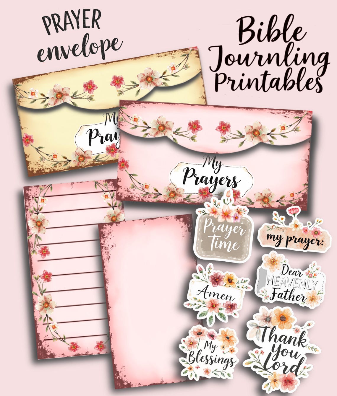 Prayer Envelopes Set Bible Journaling Instant Download Printables - Etsy