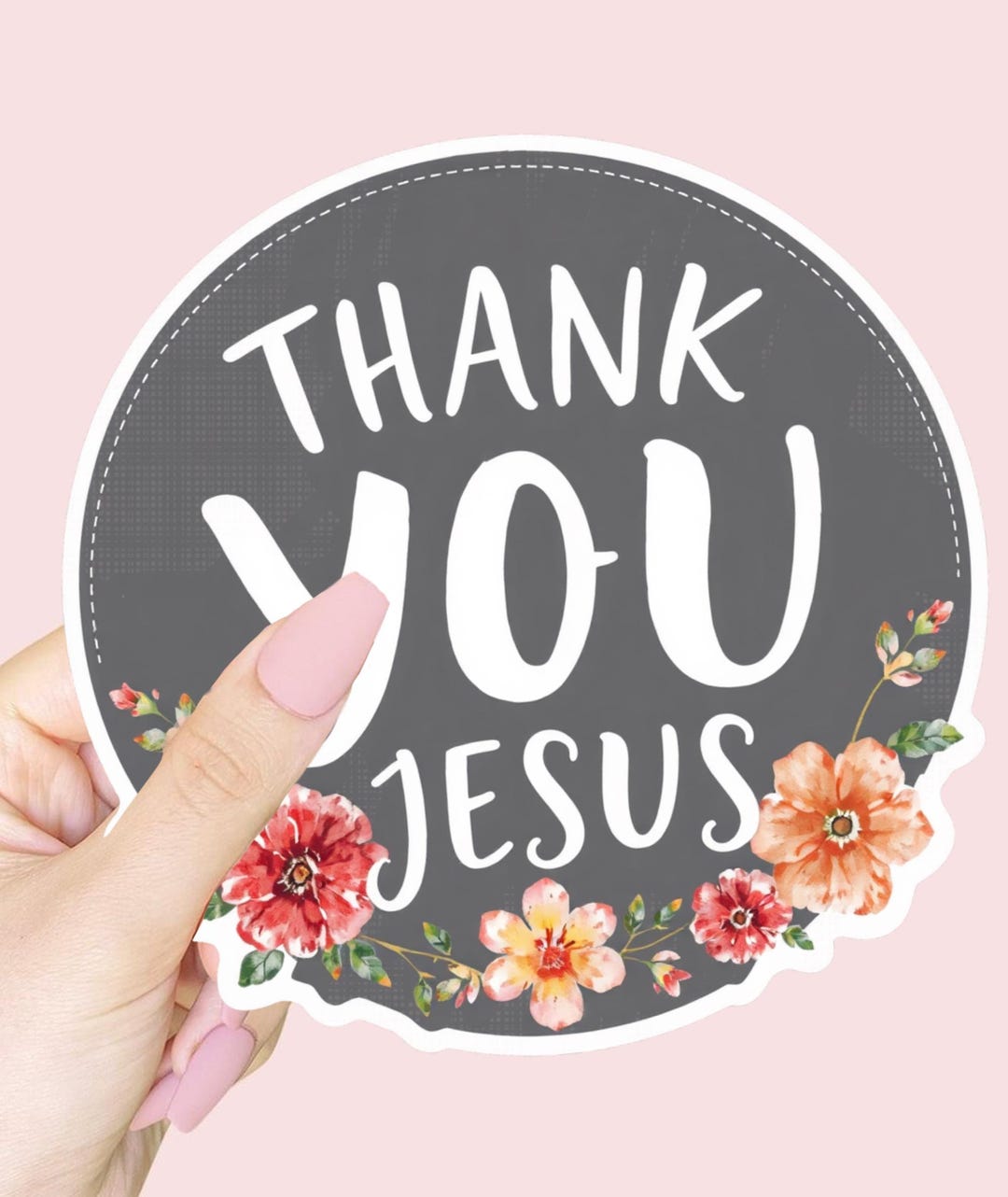 Thank You Jesus Sticker | Waterproof Vinyl Decal - Etsy