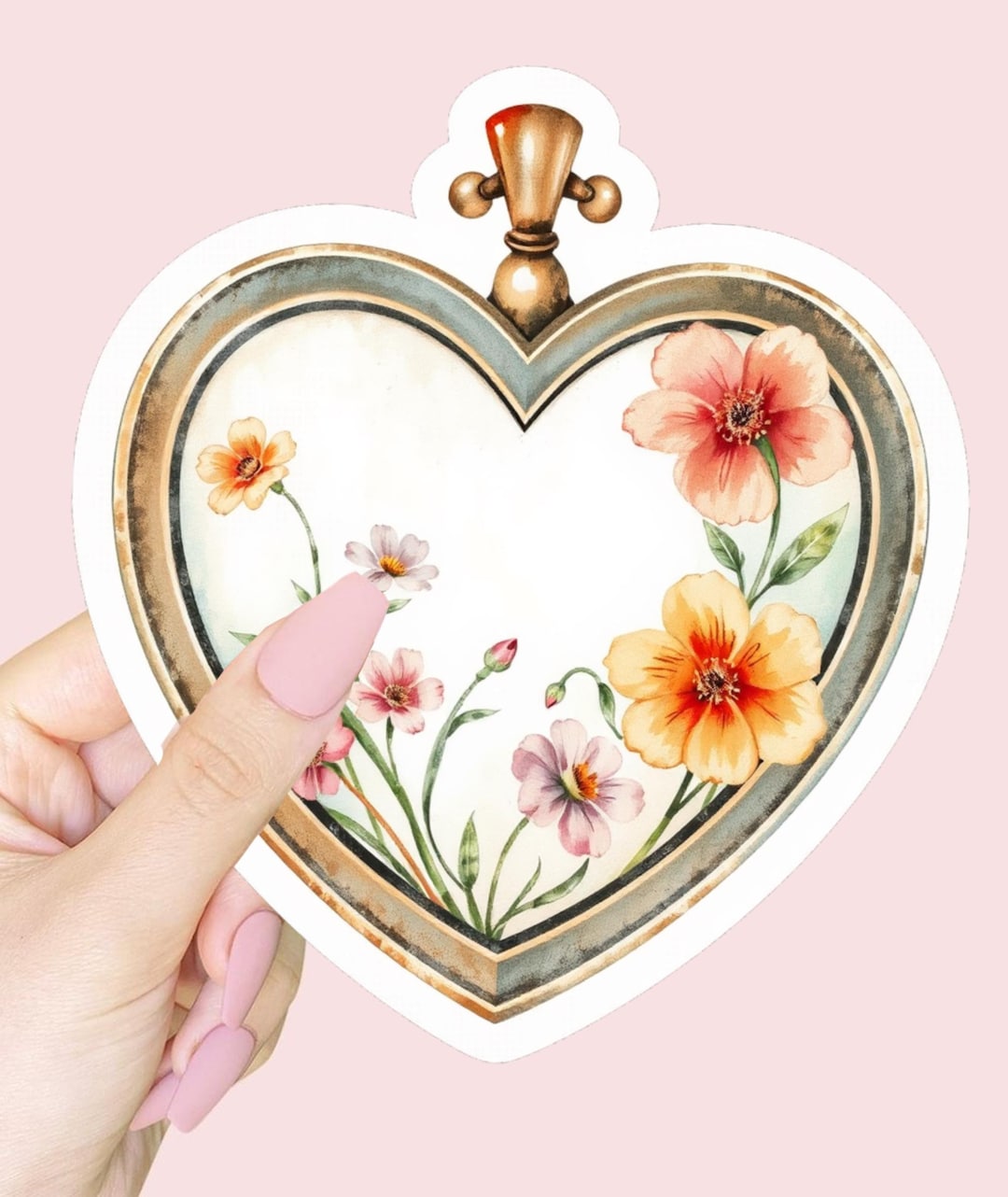 Heart Locket Sticker | Waterproof Vinyl Sticker | High Quality Stickers ...