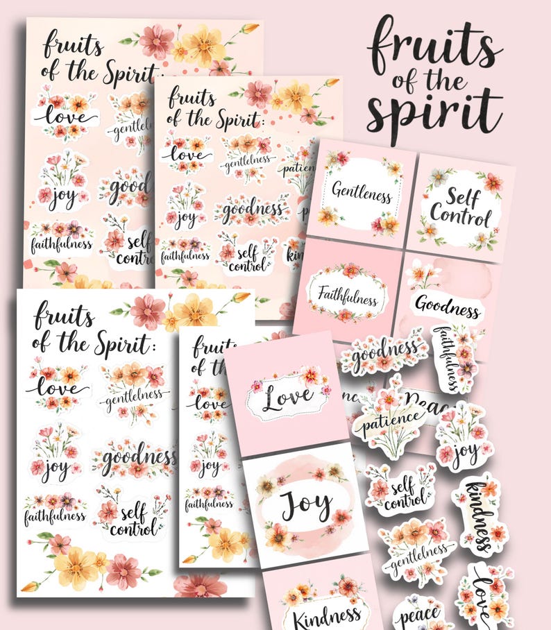 The Fruits of the Spirit Bible Journaling Instant Download Printables ...
