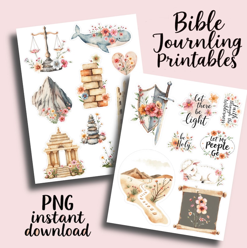Bible Journaling Stickers Instant Download Printables - Etsy