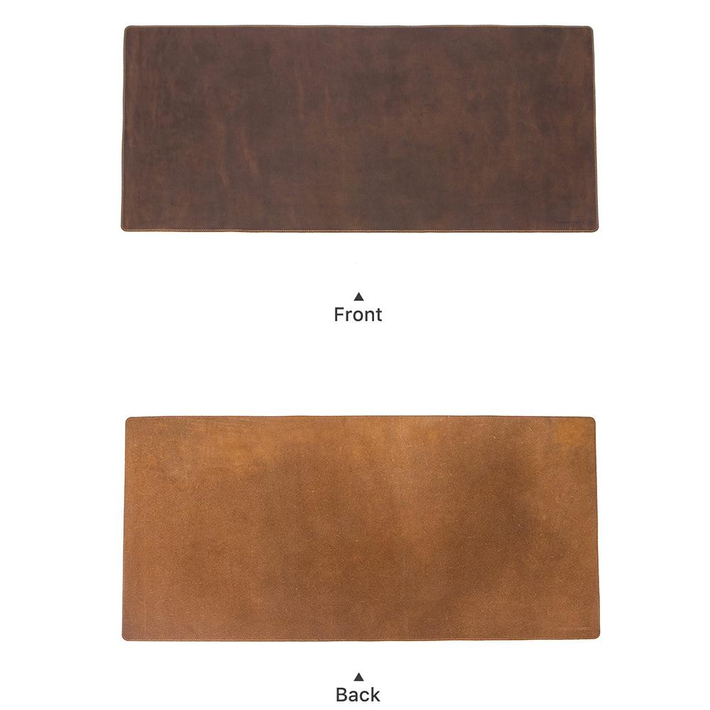 Leather Desk Mat – Retro Crazy Horse Large Desk Pad, Full-grain Leather ...