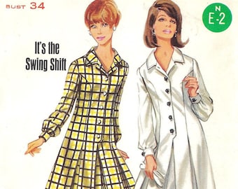 60s Womens Muu Muu in Two Lengths Simplicity Sewing Pattern 7088 Size ...