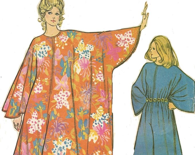 1970s Womens Caftan Jumpsuit Mccalls Sewing Pattern 3479 One Size Fits ...