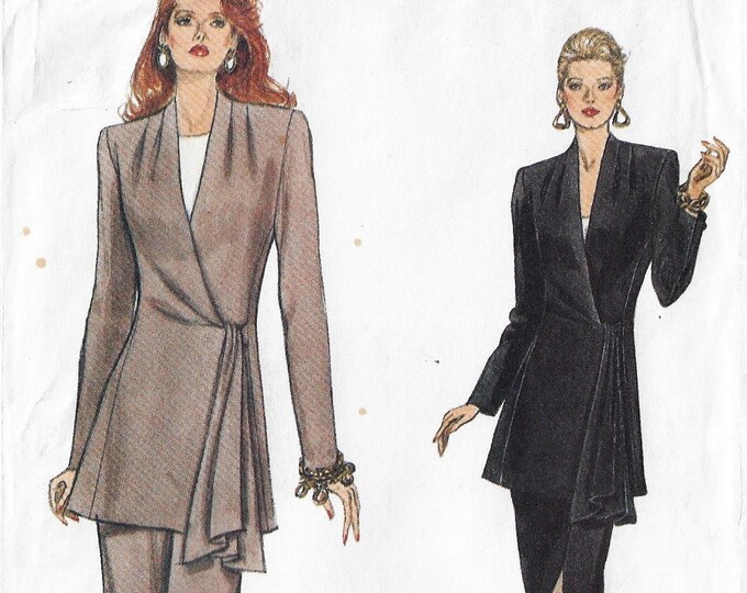 90s Womens Below Hip Wrap Jacket, Above Ankle Skirt & Pants Vogue ...