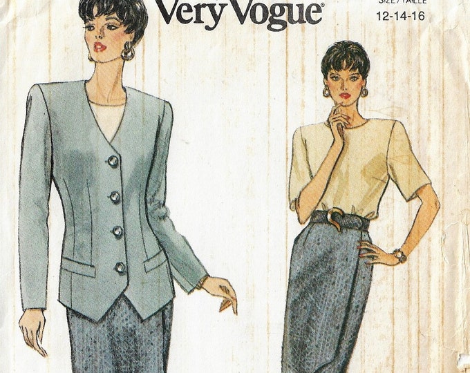 90s Vogue Sewing Pattern 8249 Womens Wrap Dress With Asymmetrical ...