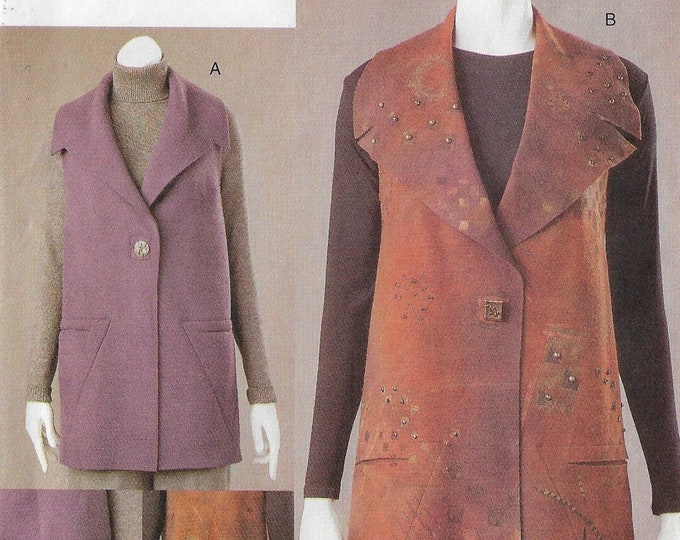 Marcy Tilton Wearable Art Womens Vest Vogue Sewing Pattern 7474 Size 16 18 20 22 Bust 38 40 42 ...