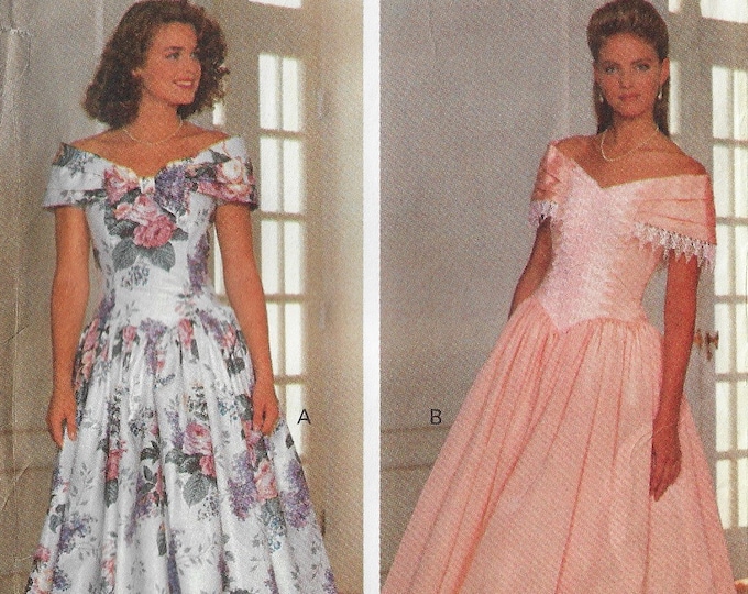Womens Strapless Evening Gown & Shrug Butterick Sewing Pattern B4731 ...