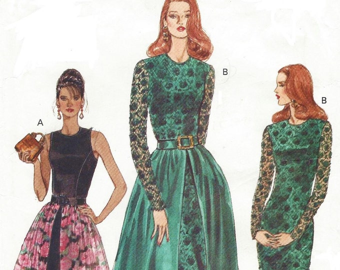 90s Womens Evening Gown With Overskirt Vogue Sewing Pattern 8818 Size 8 ...