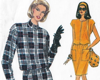 90s Womens Romantic Blouses With Variations Vogue Sewing Pattern 8822 ...