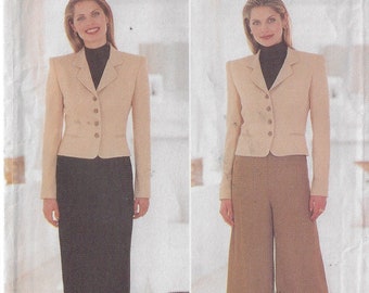 90s Womens Below Hip Wrap Jacket, Above Ankle Skirt & Pants Vogue ...