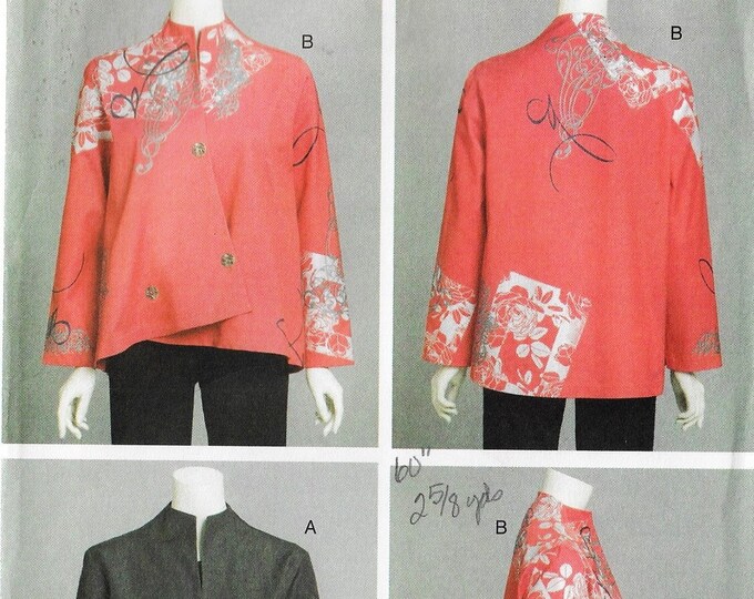 Marcy Tilton Womens Jacket Trapeze Shape OOP Vogue Sewing Pattern V8654 ...
