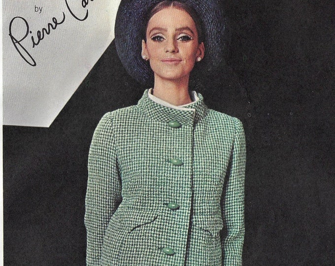 60s Pierre Cardin Womens Jacket and Skirt Vogue Sewing Pattern 1517 ...