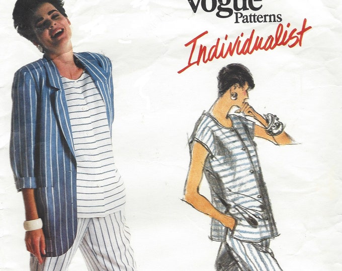 80s Tamotsu Casual Jacket, Button Front Top & Tapered Pants Perfect for ...